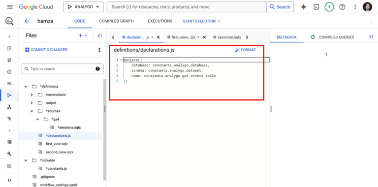 How To use Dataform: Structure and JavaScript Introduction - Analygo ... How To use Dataform: Structure and JavaScript Introduction - Analygo ...